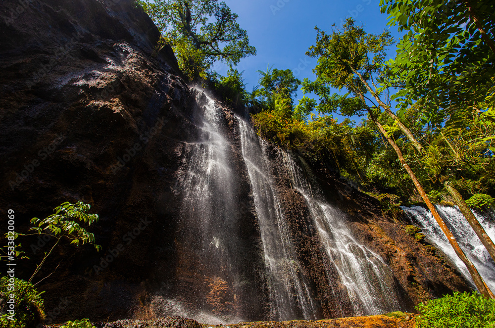 The beauty of the waterfall Goa Tetes. One of the waterfalls in the ...