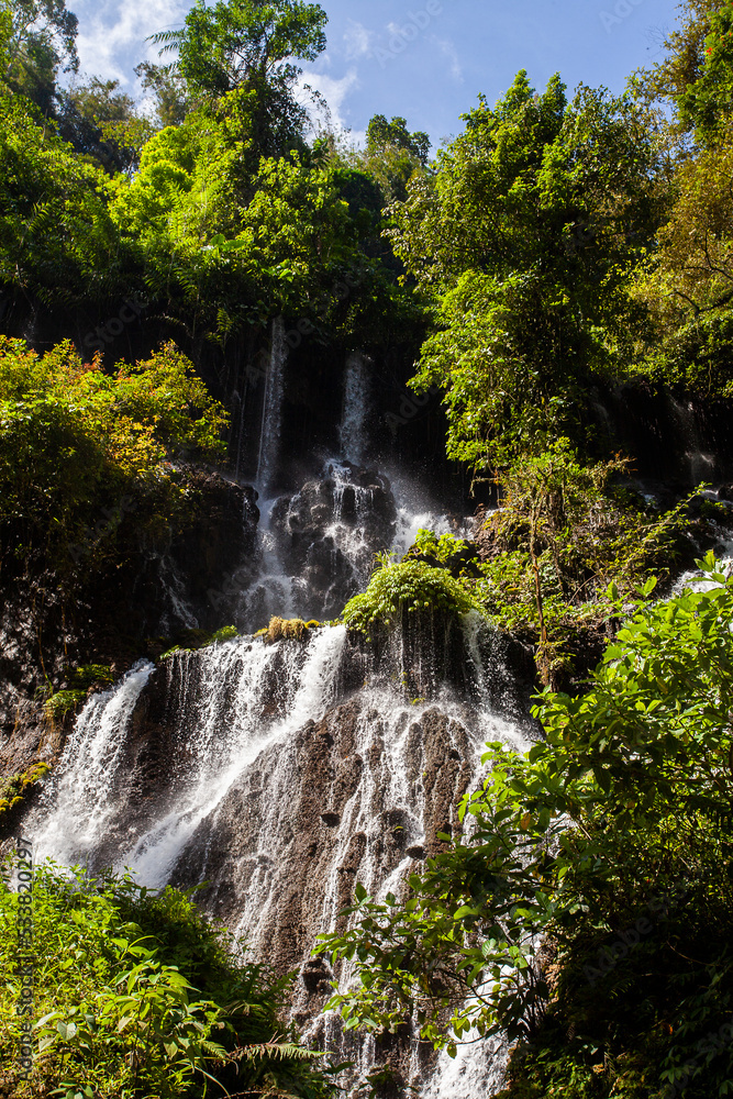 The beauty of the waterfall Goa Tetes. One of the waterfalls in the ...