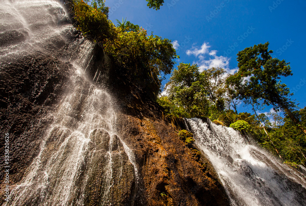 The beauty of the waterfall Goa Tetes. One of the waterfalls in the ...