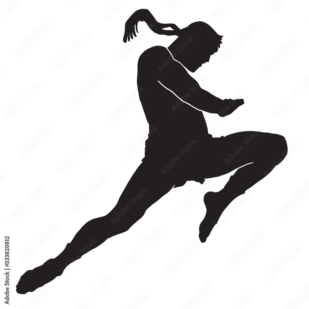 Dance Kick Silhouette
