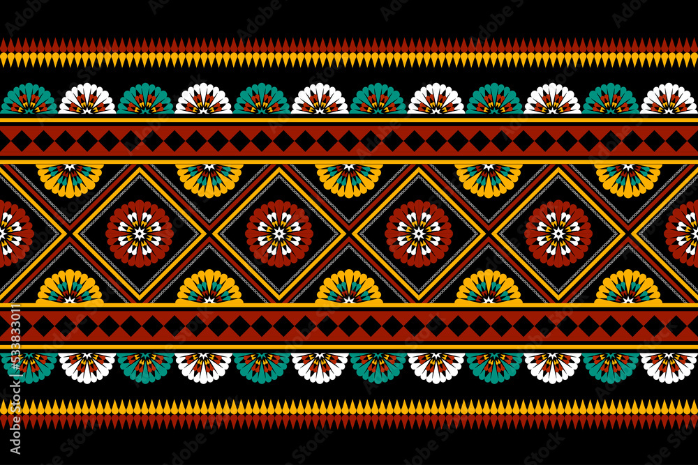 Geometric ethnic oriental seamless pattern traditional Design for ...