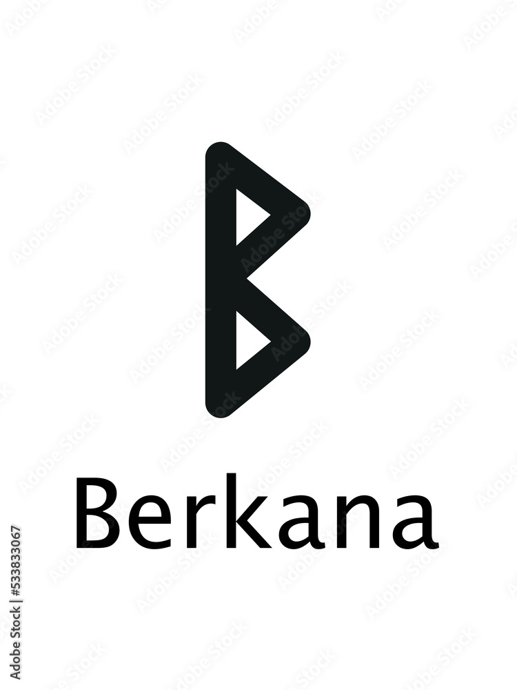 Berkana Runes. Complete collection of Rune alphabet, futhark. Writing ancient Germans. Vector ...