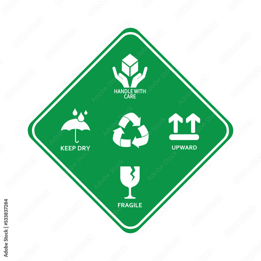 cargo icon set on white background Stock Vector | Adobe Stock