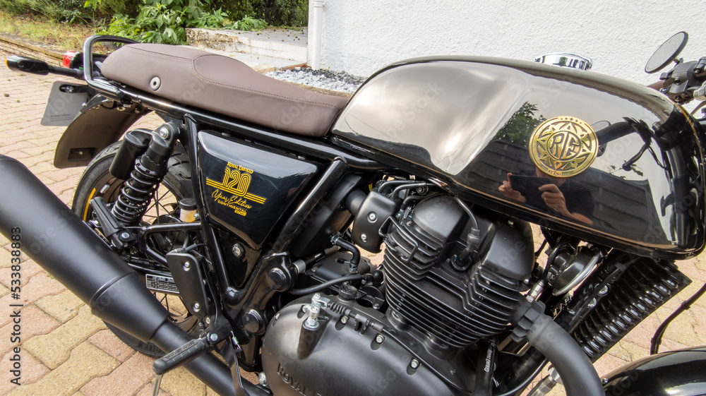 Royal Enfield 650 logo brand and text sign gas tank fuel gt continental ...