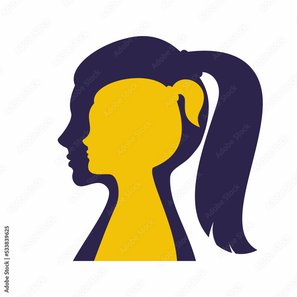 Vector illustration of a woman showing her inner child living in her ...