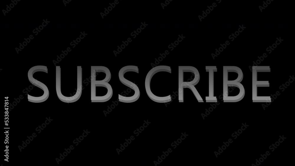 Simple Subscribe text animation, animated motion graphics text intro ...