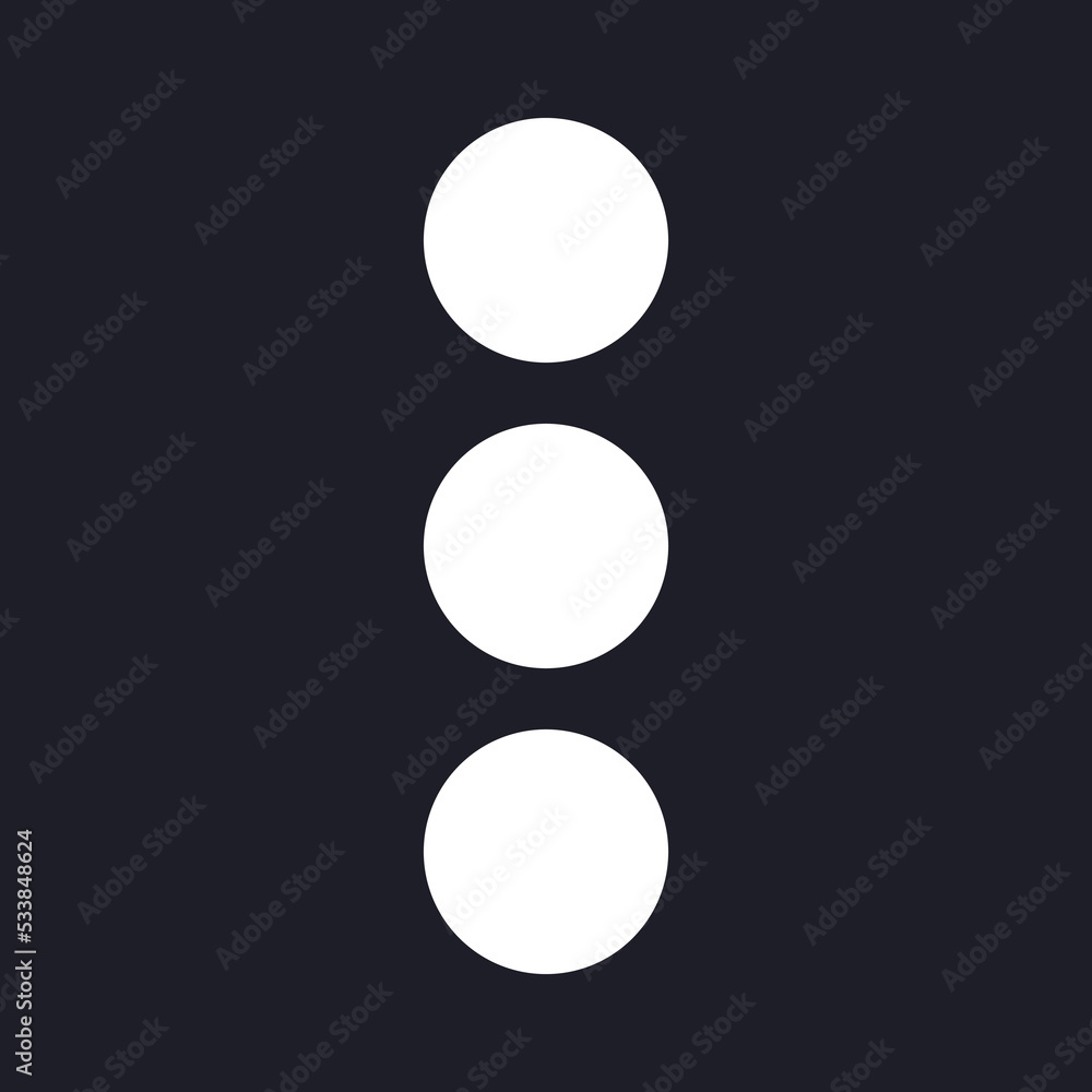Ellipsis Menu Dark Mode Glyph Ui Icon Additional Commands User Interface Design White