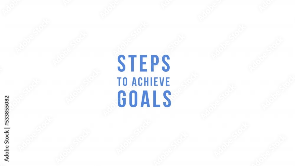 Animated career goals text template. Achieve professional and personal ...