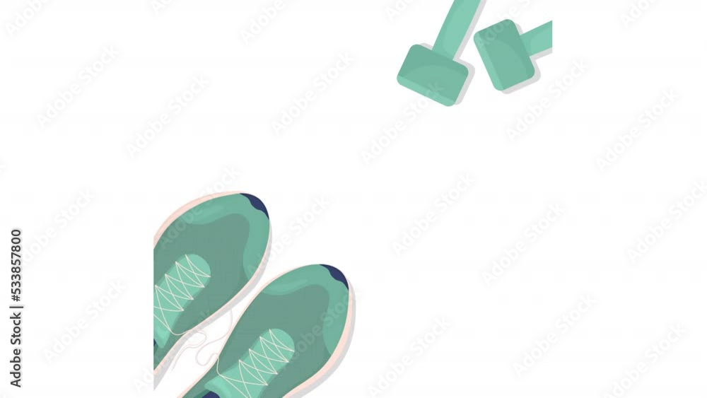 Animated training scene with text. Self motivation for physical ...