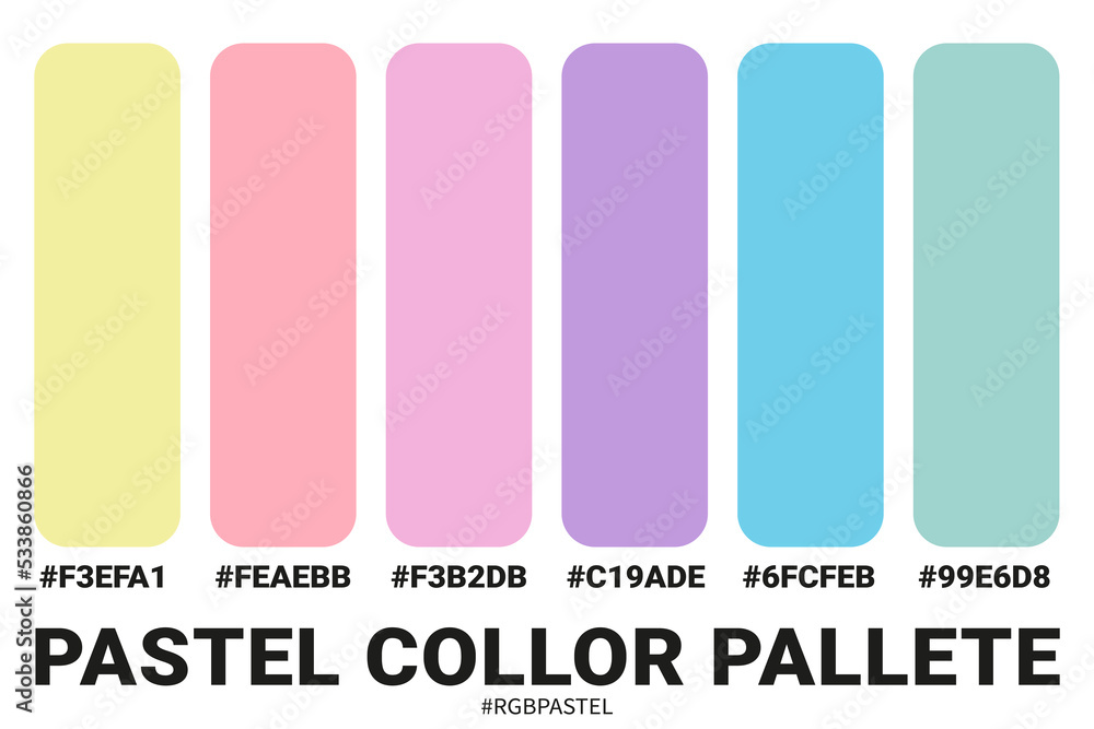 A Collection of Accurately Patel Color Palettes with Codes, Perfect for ...