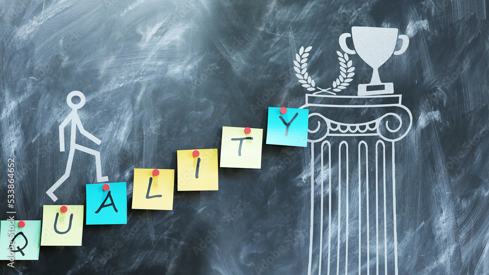 Quality make steps to success, wealth and prosperity in personal and ...