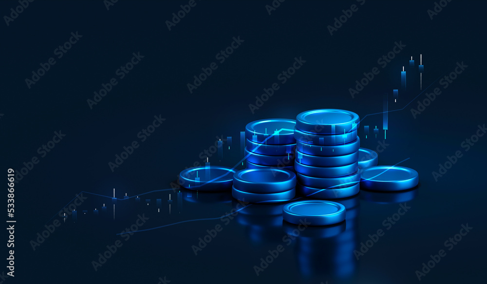 Digital currency technology business finance on exchange money concept ...