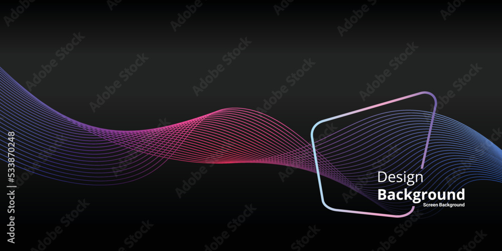 abstract black screen background simple design with lines Stock Vector ...