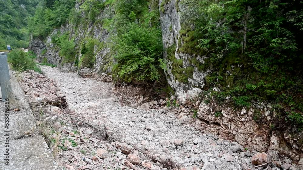 Dry river bed. Ecological disaster. Rivers are drying up. Consequences ...