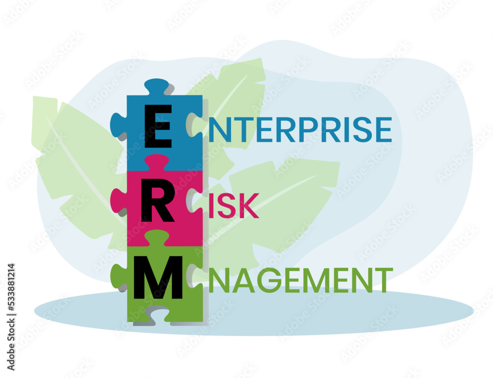 ERM - Enterprise Risk Management. business concept. Vector infographic ...