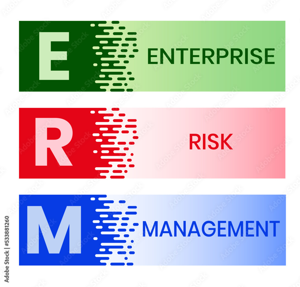 ERM - Enterprise Risk Management. business concept. Vector infographic illustration for ...