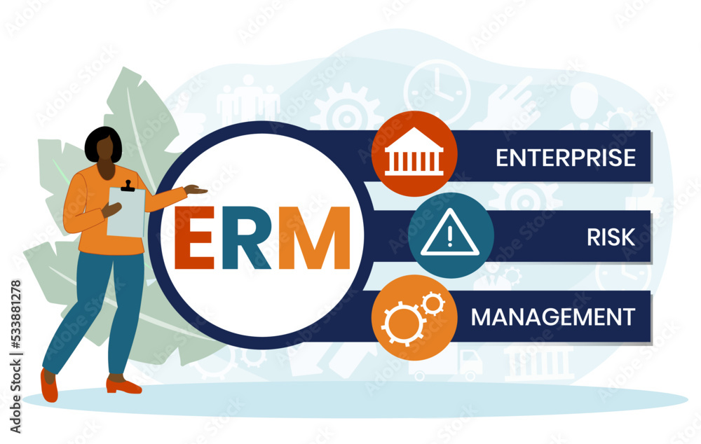ERM - Enterprise Risk Management. business concept. Vector infographic ...