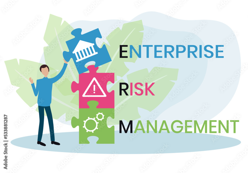 ERM - Enterprise Risk Management. business concept. Vector infographic ...