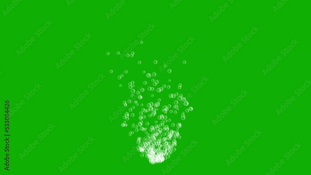 Rising bubbles motion graphics green screen background Stock Video ...