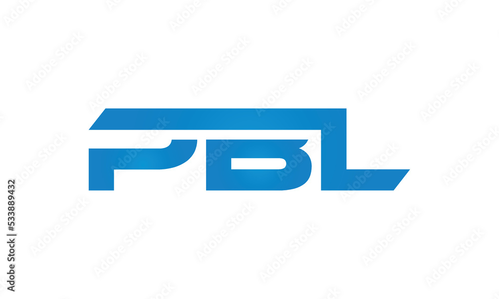 PBL monogram linked letters, creative typography logo icon Stock Vector ...