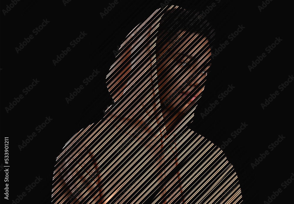 Line Effect Photo Mockup Stock Template | Adobe Stock