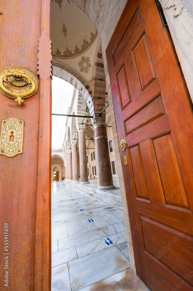 Istanbul, Turkey - 9 22 2019 : The wooden entrance gate to Fatih's ...