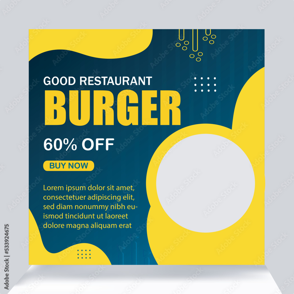 burger social media post social media food banner design for ads, fast ... burger social media post social media food banner design for ads, fast ...