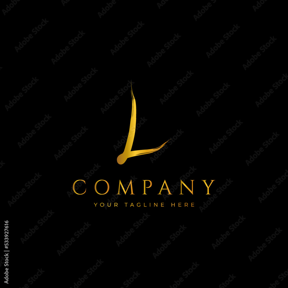 initial letter L logo. Typographic letter symbol sign design template ...