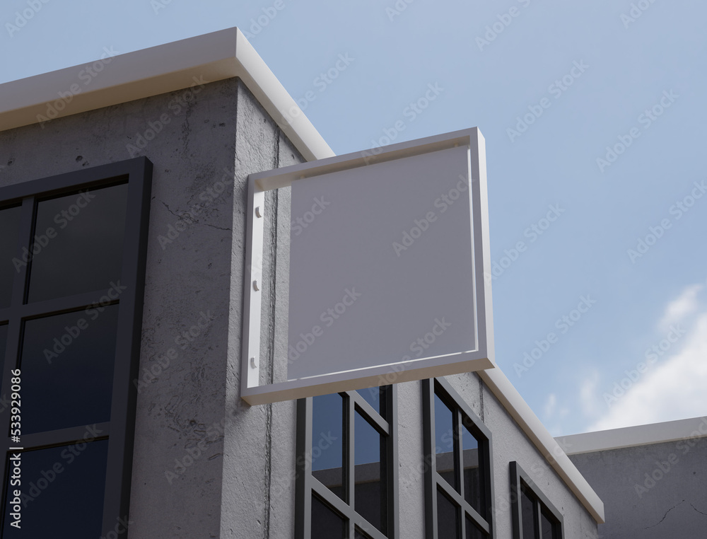 3D Render Blank Signage for Mockup Stock Photo | Adobe Stock