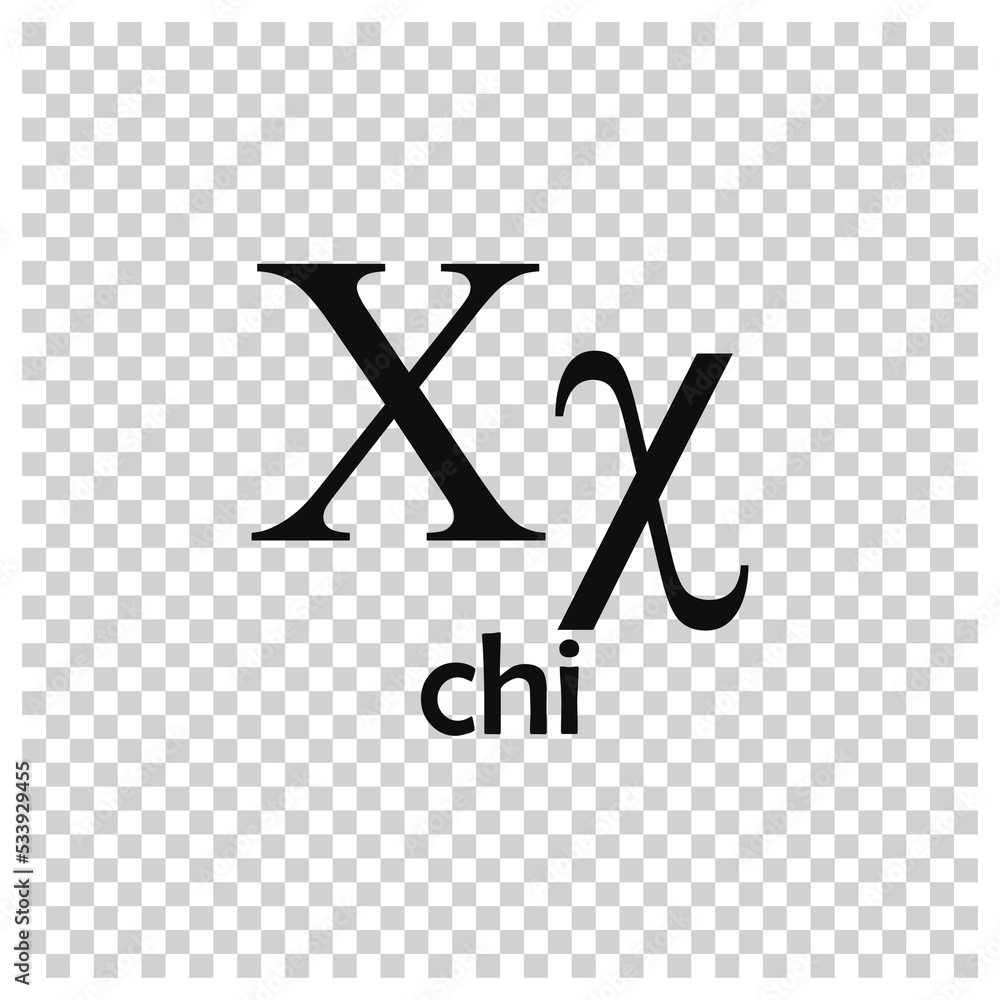 Simple chi. The Greek alphabet has been used to write the Greek ...