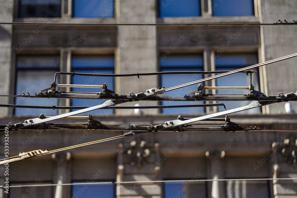 High voltage power cables for trams and trolleybuses used for public ...