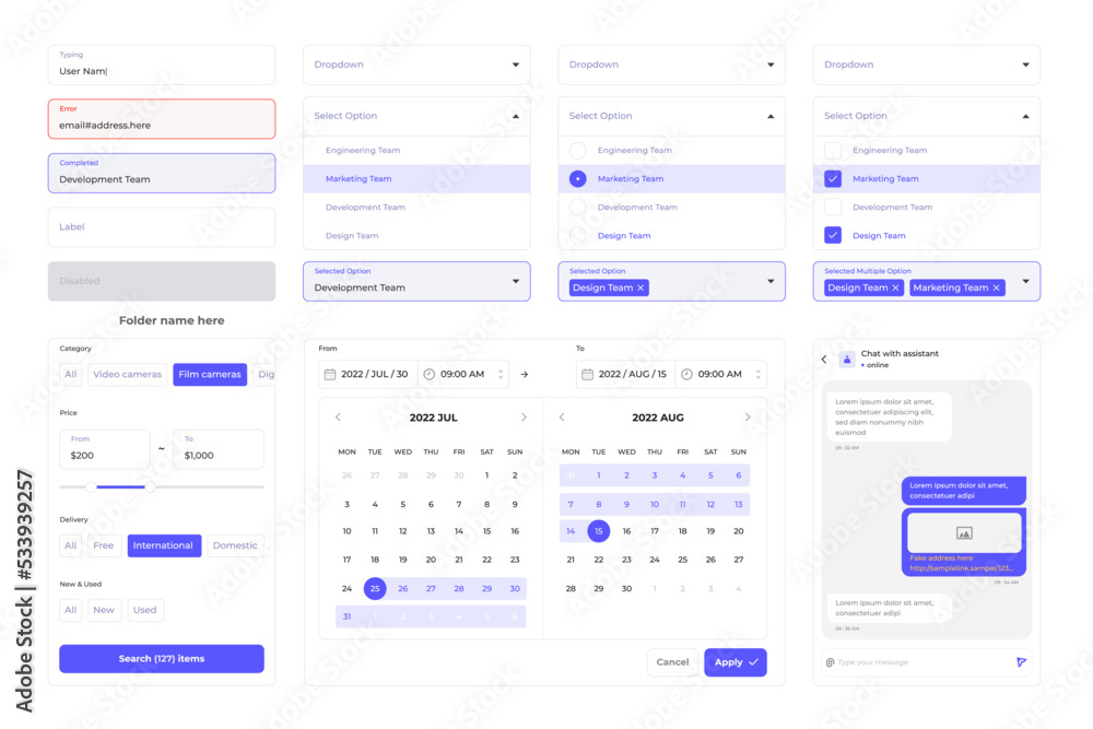 Project tasks homepage application UI design sources Stock Vector ...