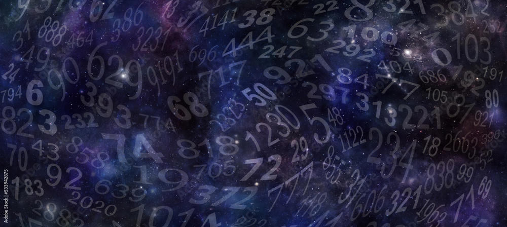 Cosmic Night Sky and Chaotic Numbers - numerology concept of dark outer ... Cosmic Night Sky and Chaotic Numbers - numerology concept of dark outer ...