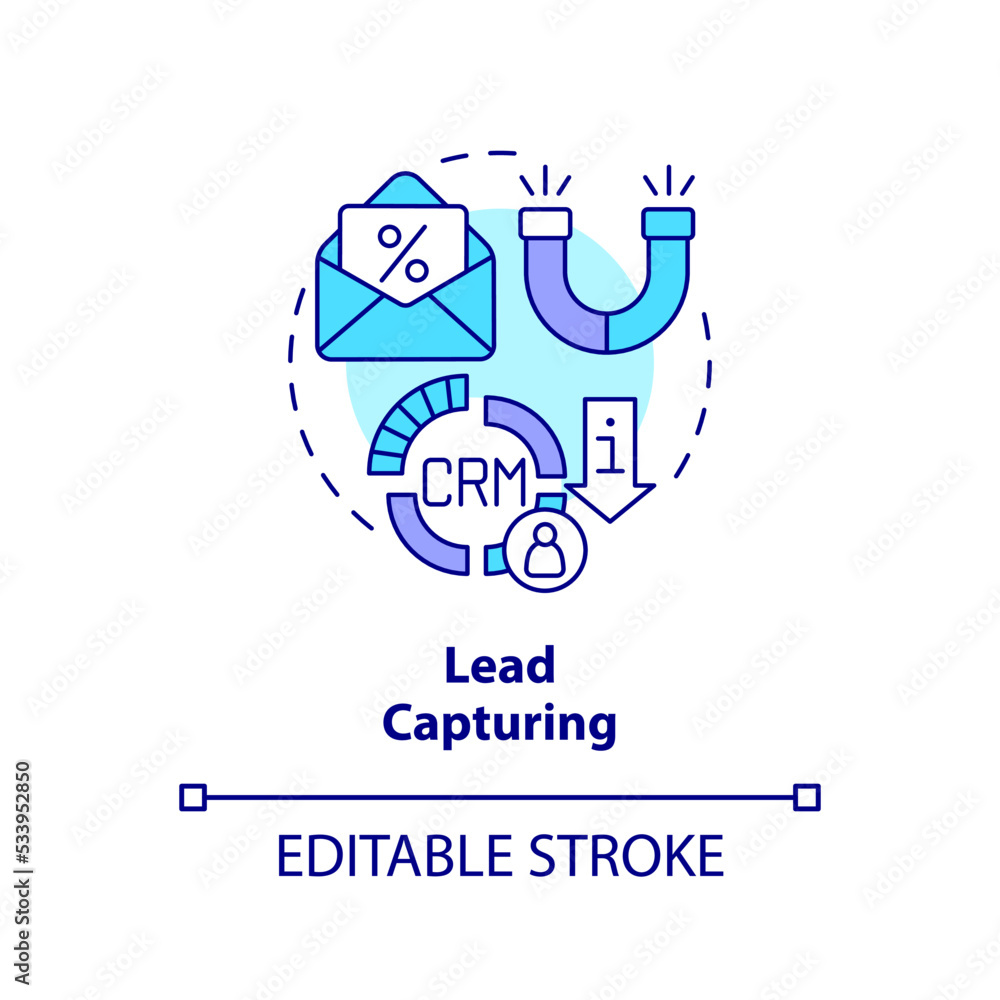 Lead capture concept icon. Automation of data collection. Contacts ...