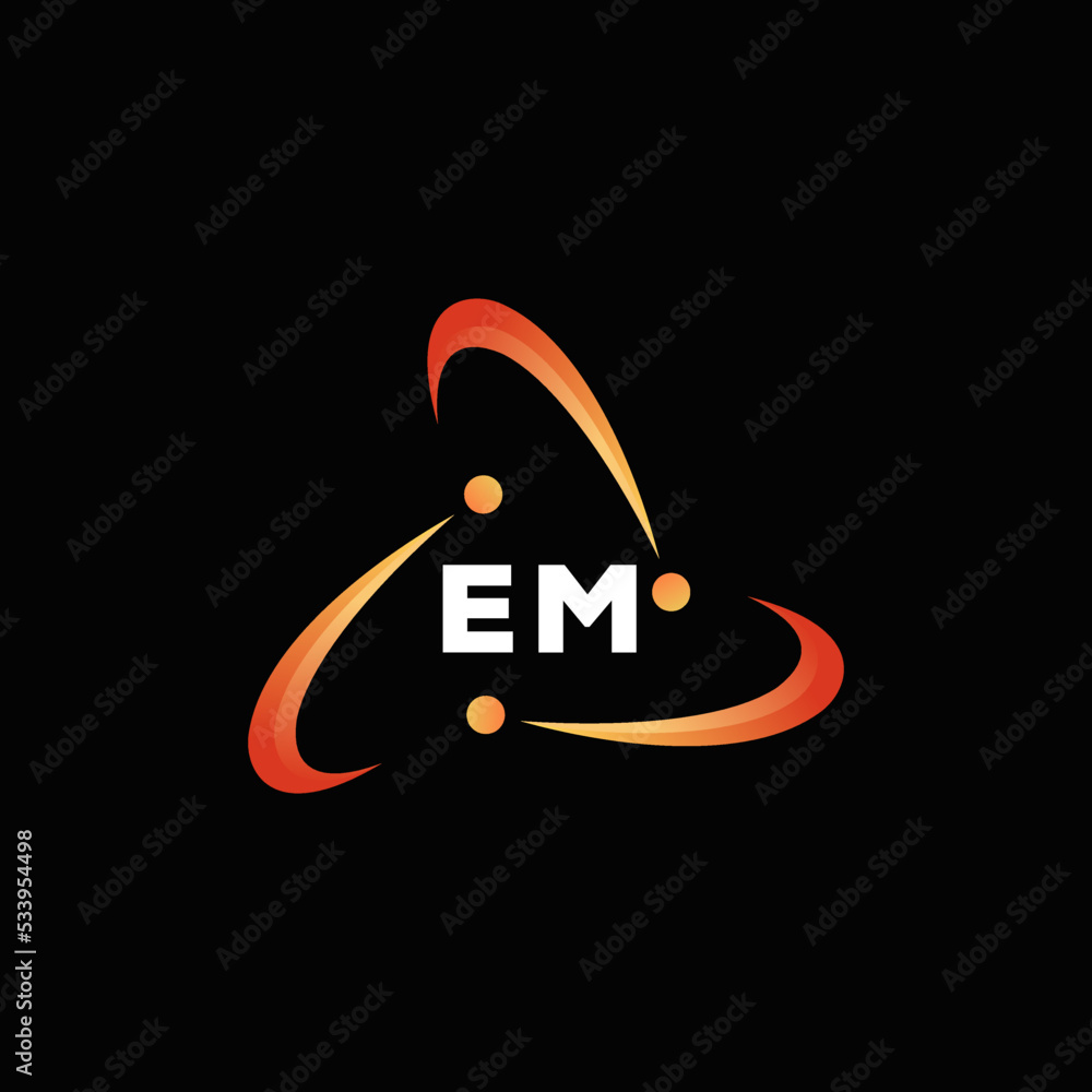 Initial EM Infinity tech logo icon element and template Vector Image ...