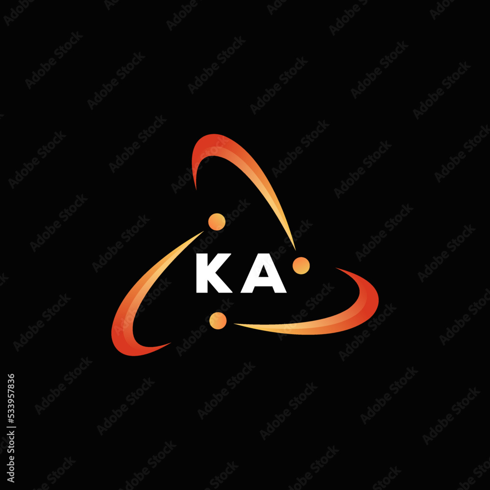 Initial KA Infinity tech logo icon element and template Vector Image ...