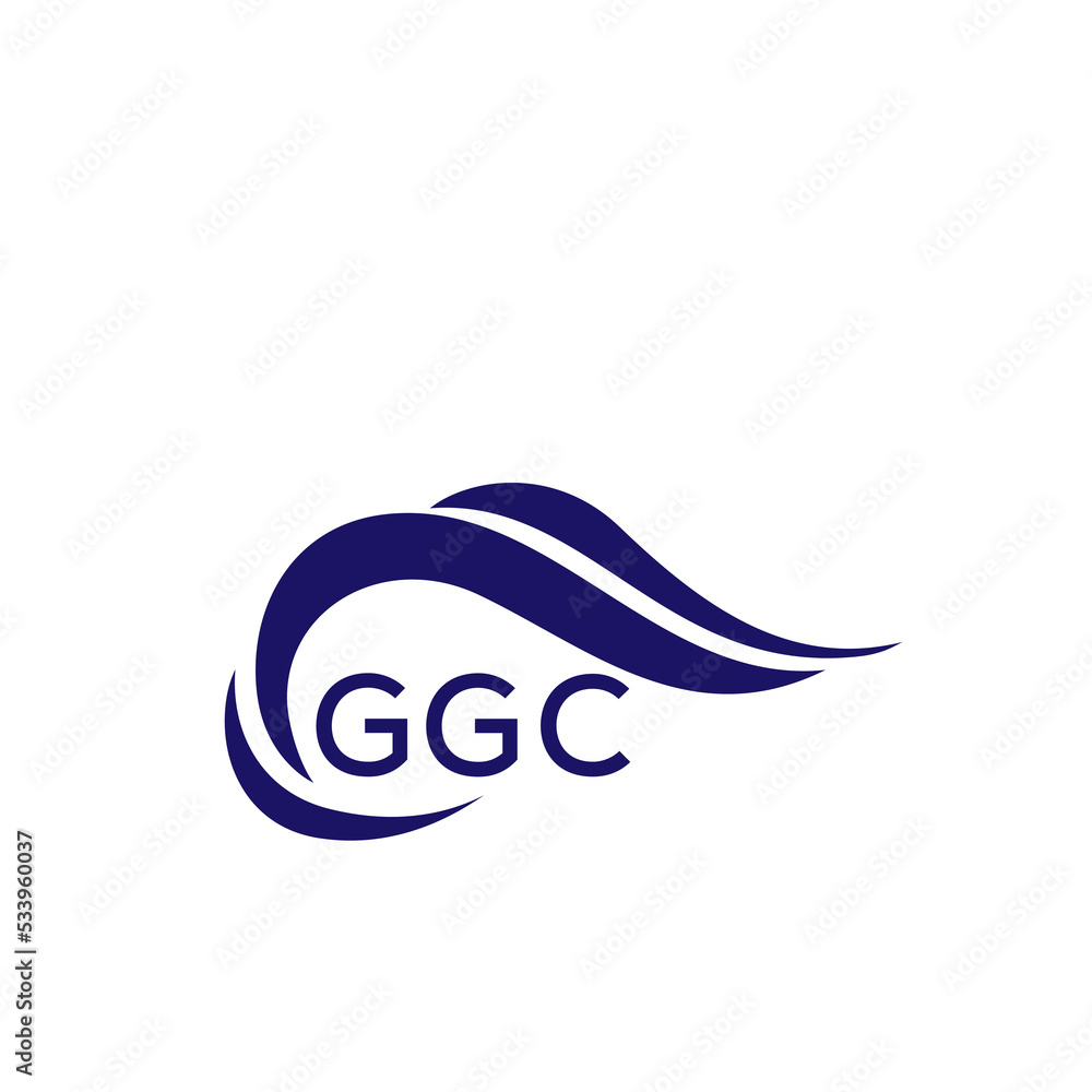 GGC letter logo. GGC blue image on white background. GGC Monogram logo ...