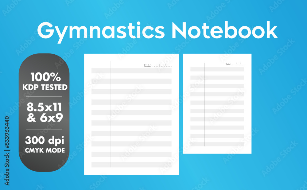 This is a Gymnastics Notebook with the 2 most popular sizes 8.5x11 and ...