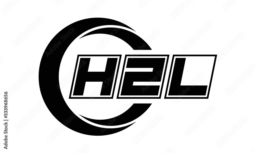 HZL three-letter circle logo design. custom font logo vector template ...