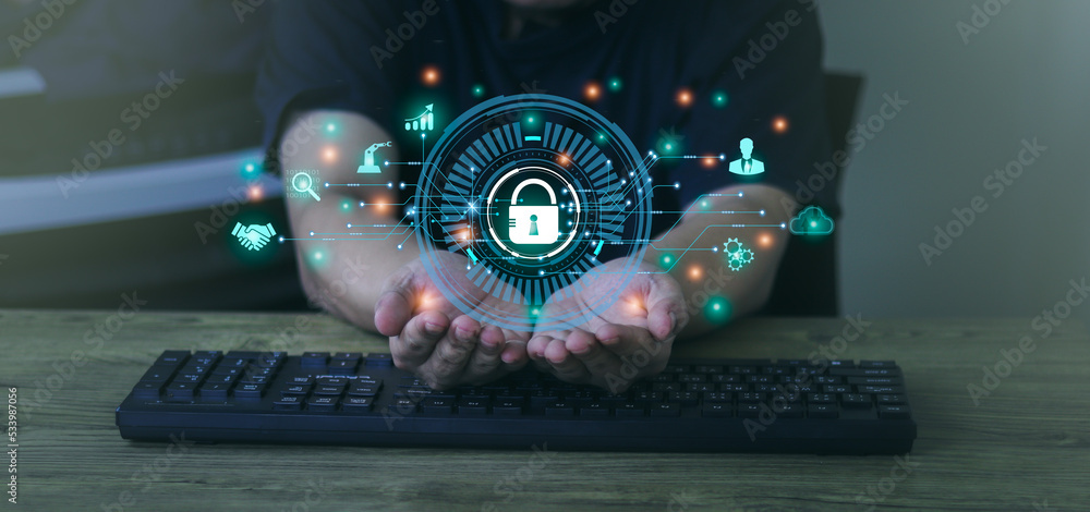 T technology and support concept vector illustration with digital ...