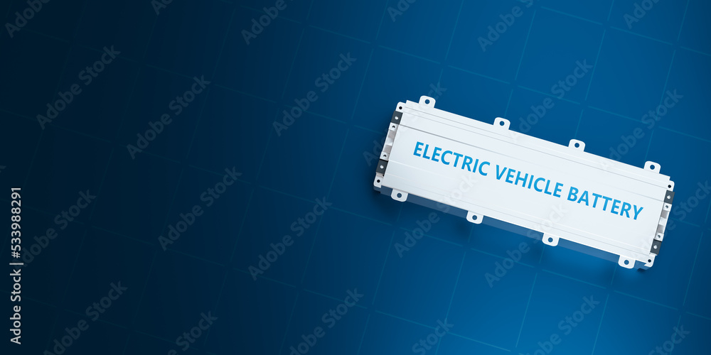 Electric vehicle lithium ion rechargeable battery module inside metal ...