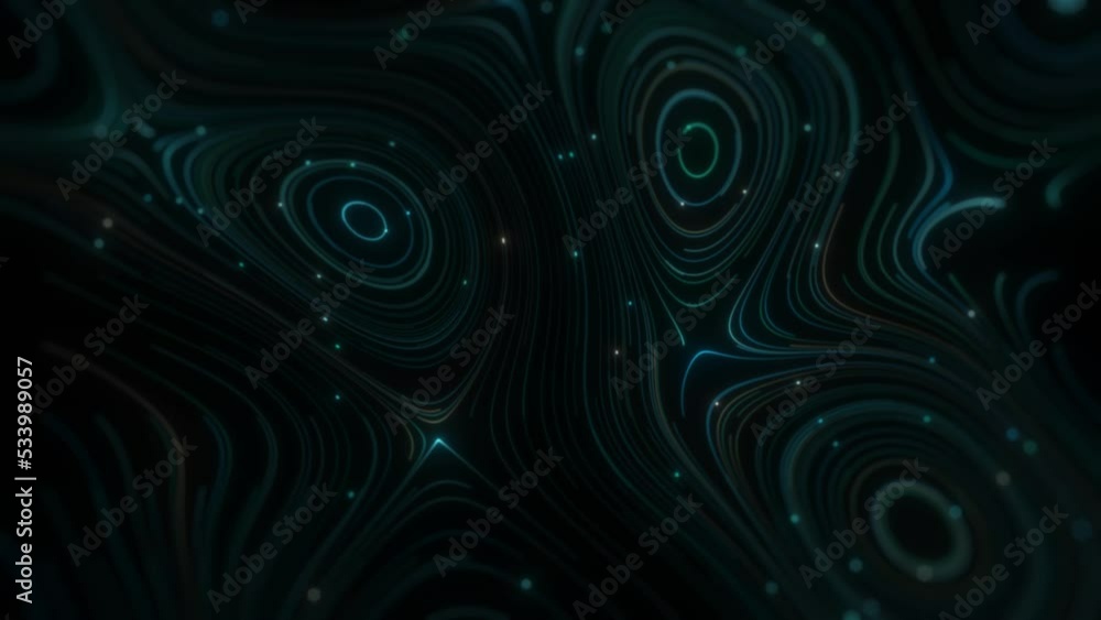 Abstract Digital Web Network And Flowing Data Lines/ 4k animation of an ...