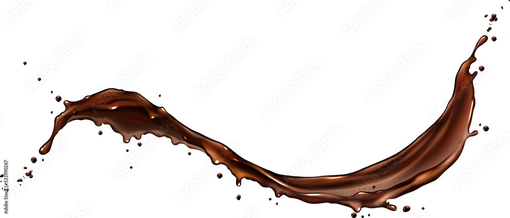 Realistic chocolate splash Stock Illustration | Adobe Stock