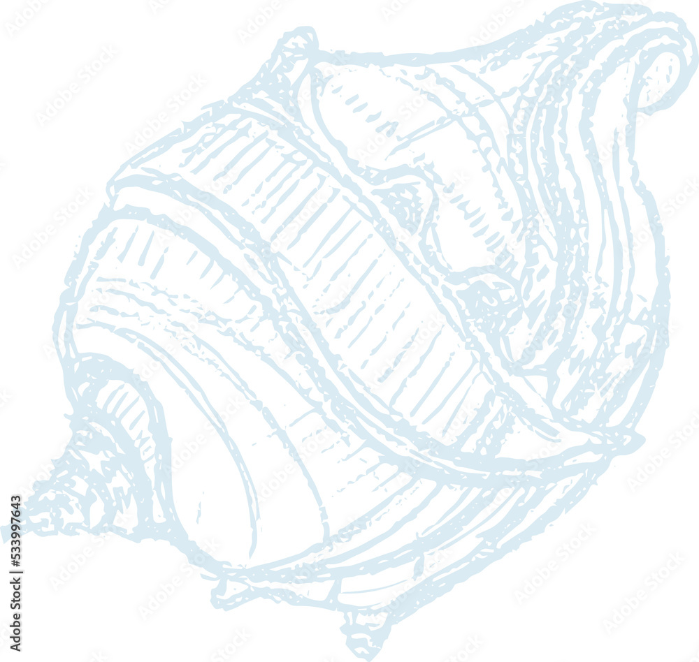 Chalk imprints of fossil seashell of prehistoric sea animal snail Gray ...