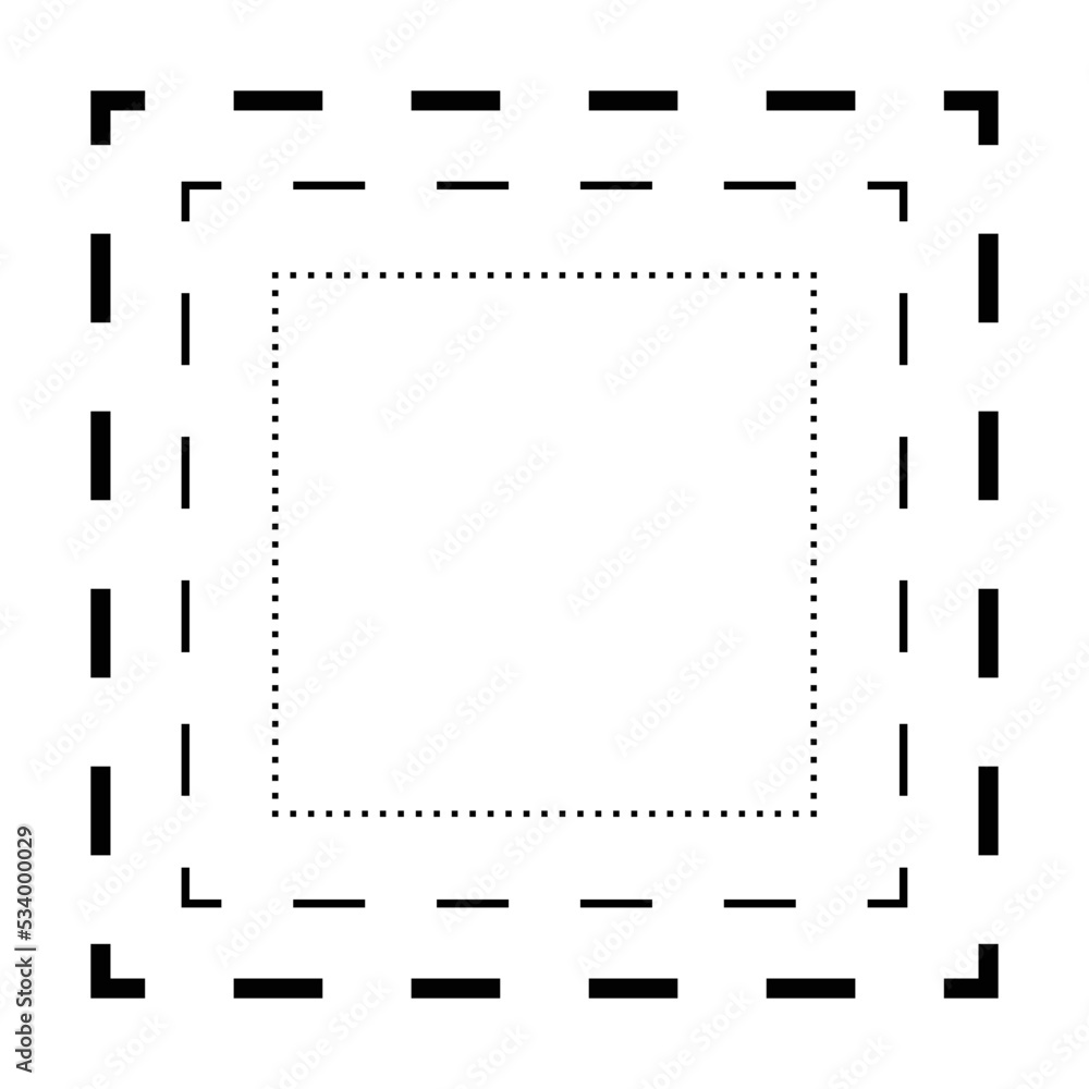 Tracing square shape lines element for preschool, kindergarten and ...