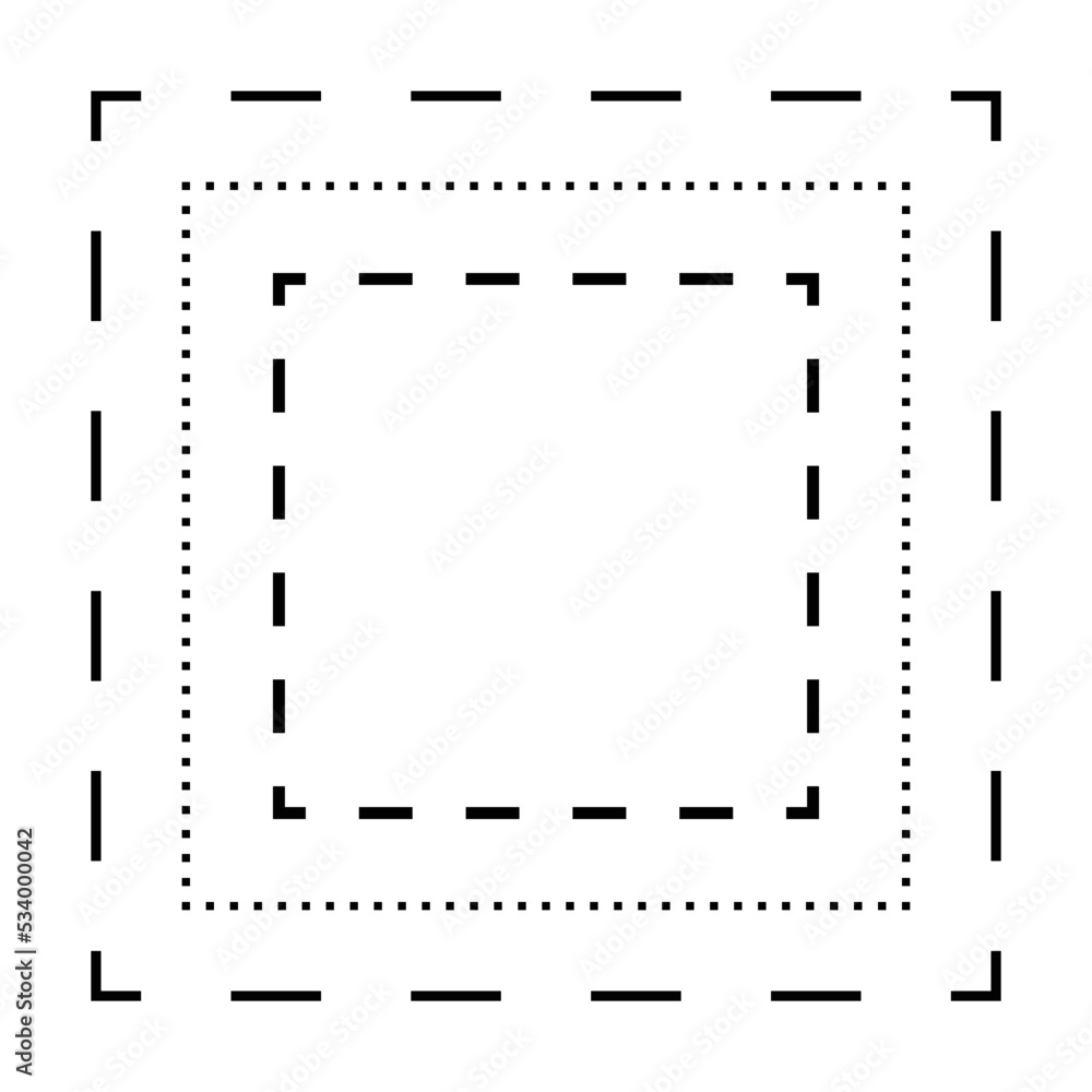 Tracing square shape lines element for preschool, kindergarten and ...