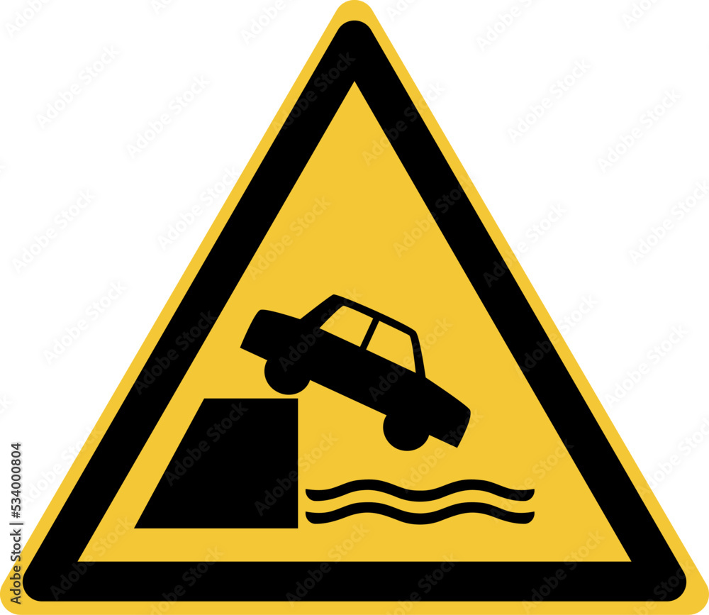 ISO 7010 W051 Warning; Unprotected edge Stock Vector | Adobe Stock