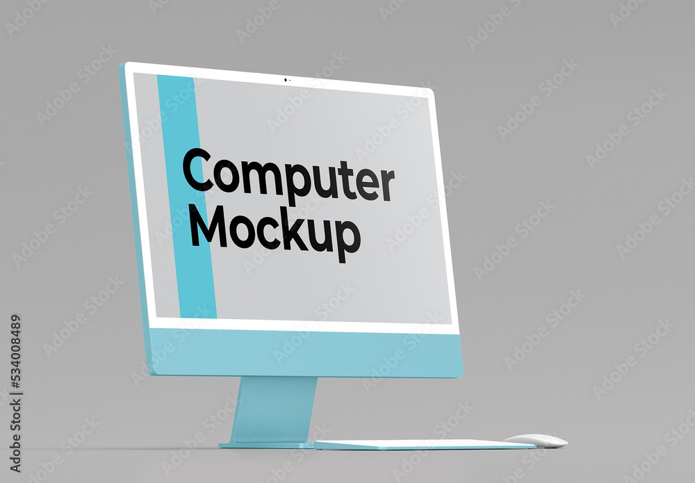 Computer Mockup Stock Template | Adobe Stock