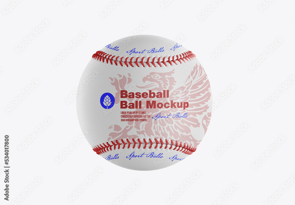 Baseball Ball Mockup Stock Template | Adobe Stock