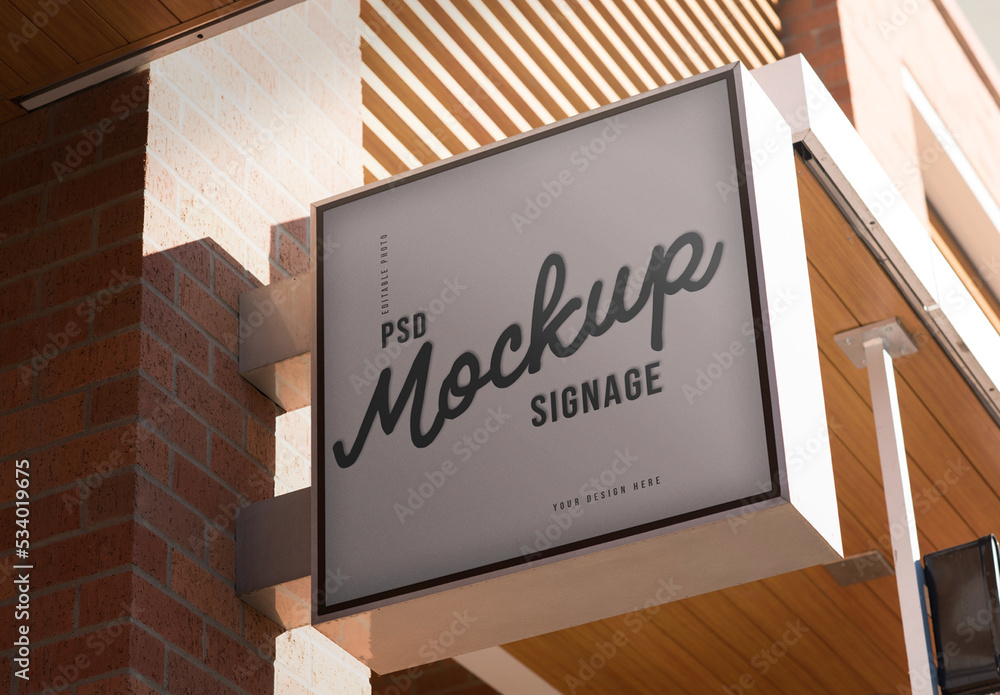 Outdoor Wall Sign Stock Template | Adobe Stock